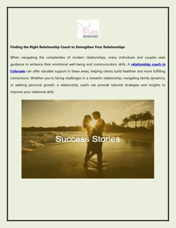 PPT - Finding the Right Relationship Coach to Strengthen Your ...