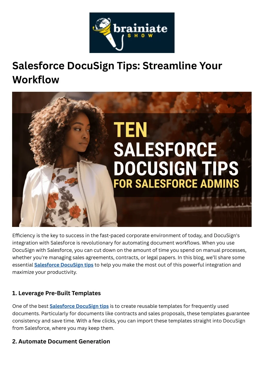 PPT - Salesforce DocuSign Tips Streamline Your Workflow PowerPoint ...