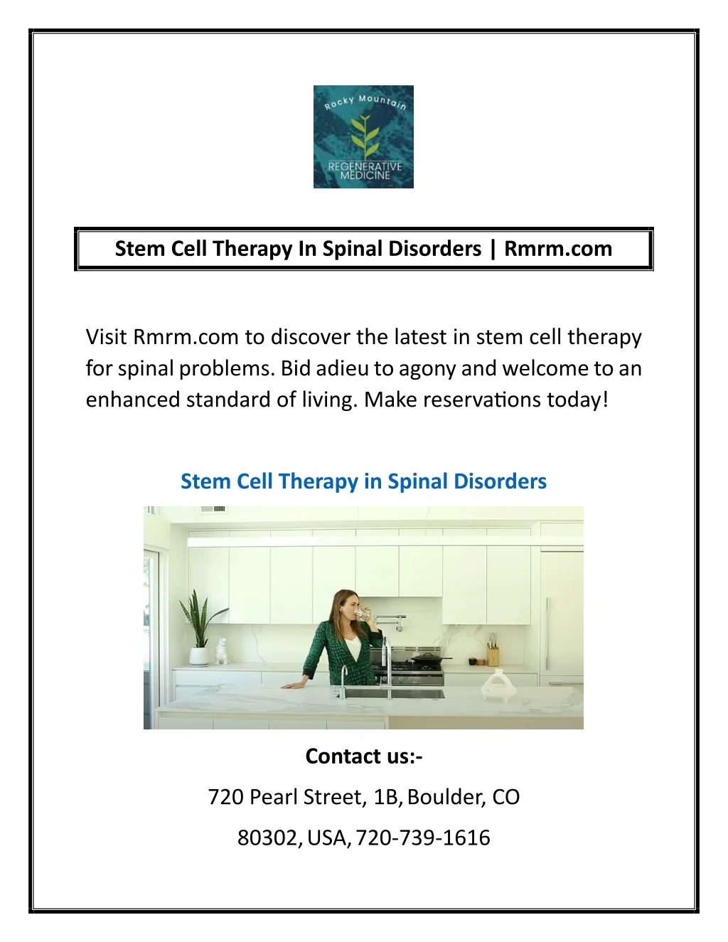 PPT - Stem Cell Therapy In Spinal Disorders | Rmrm.com PowerPoint ...