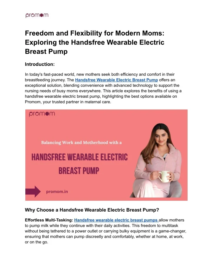PPT - Freedom and Flexibility for Modern Moms_ Exploring the Handsfree ...