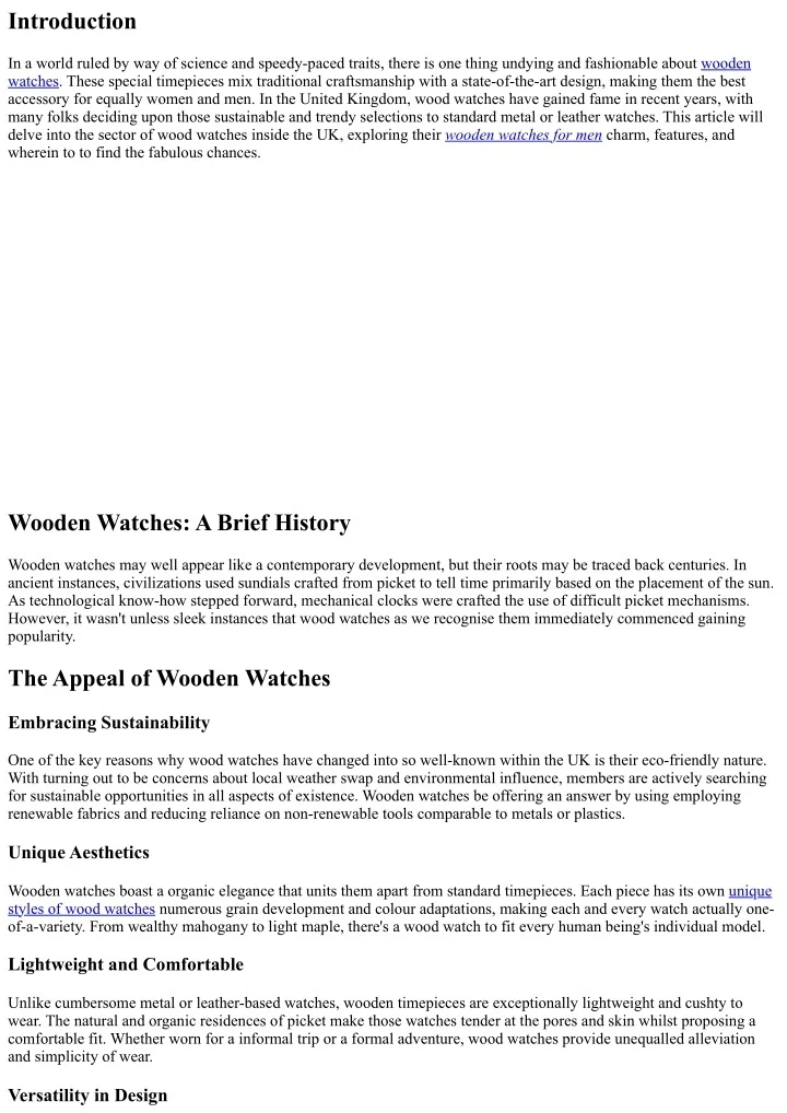 PPT - Wooden Watches UK: Where Classic Meets Contemporary PowerPoint ...