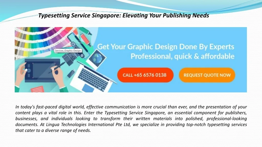 PPT - Typesetting Service Singapore: Lingua Technologies International ...