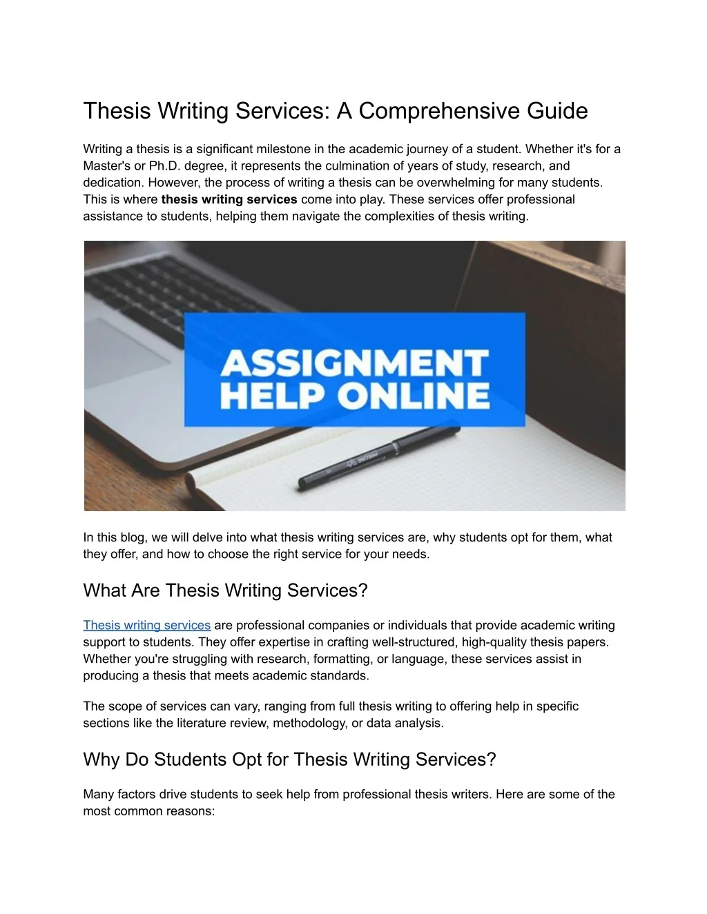 PPT - Thesis Writing Services_ A Comprehensive Guide PowerPoint ...