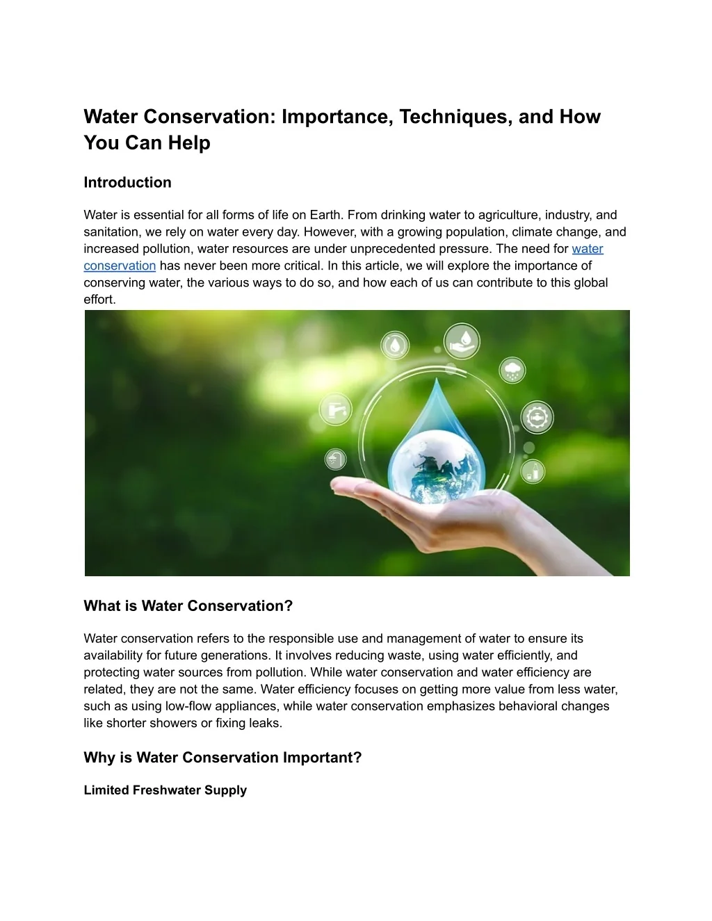 PPT - Water Conservation_ Importance, Techniques, and How You Can Help ...