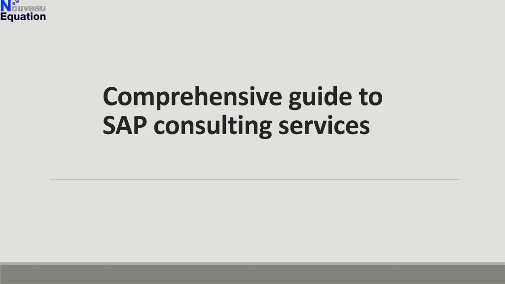 PPT - Comprehensive guide to SAP consulting services PowerPoint ...