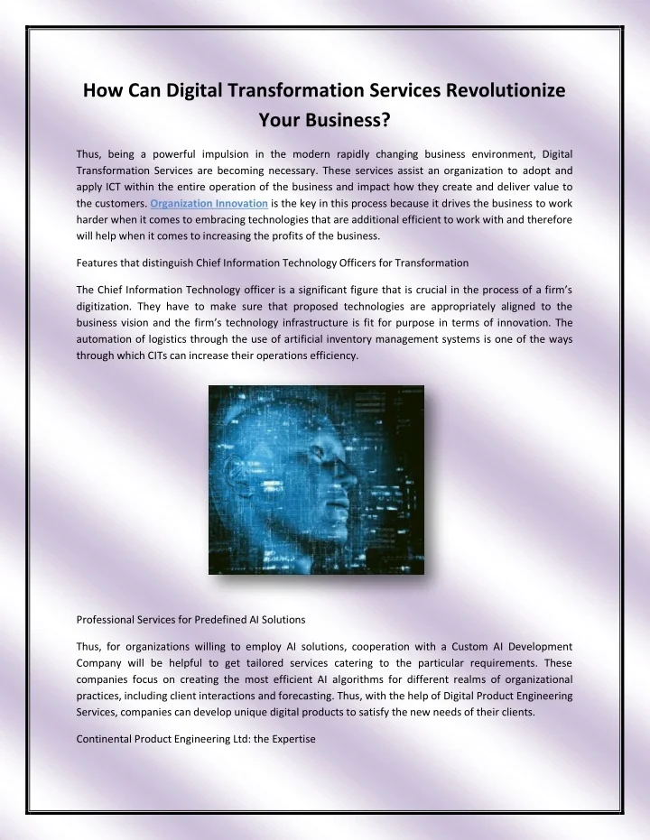 PPT - How Can Digital Transformation Services Revolutionize Your ...
