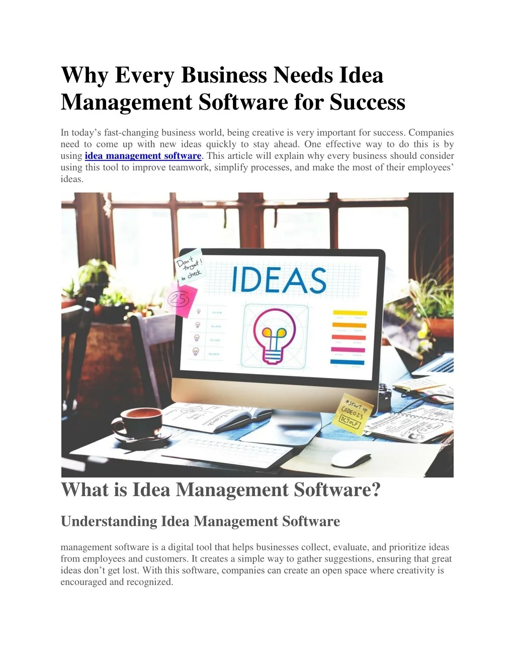 PPT - Why Every Business Needs Idea Management Software for Success PowerPoint Presentation - ID ...