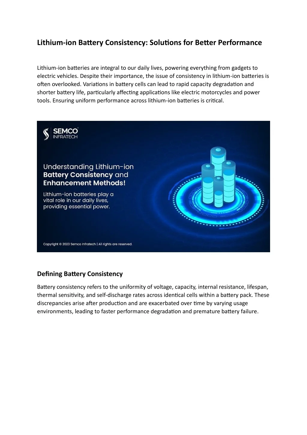 PPT - Lithium-ion Battery Consistency Solutions for Better Performance ...