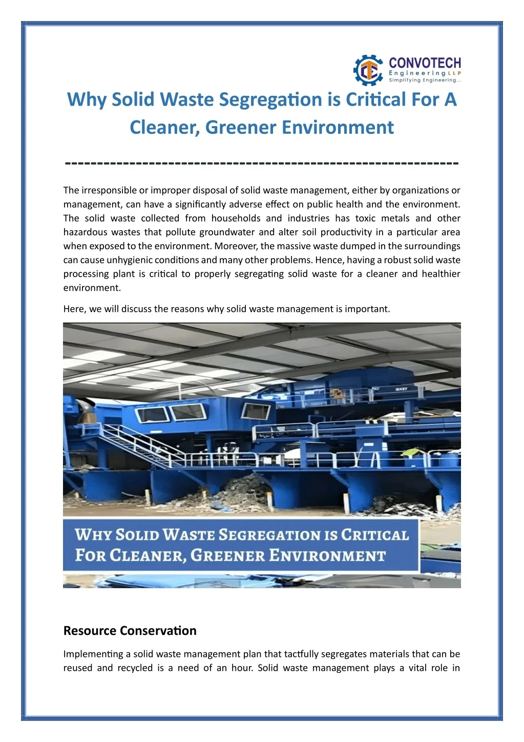 PPT - Importance of Solid Waste Segregation Plant PowerPoint ...