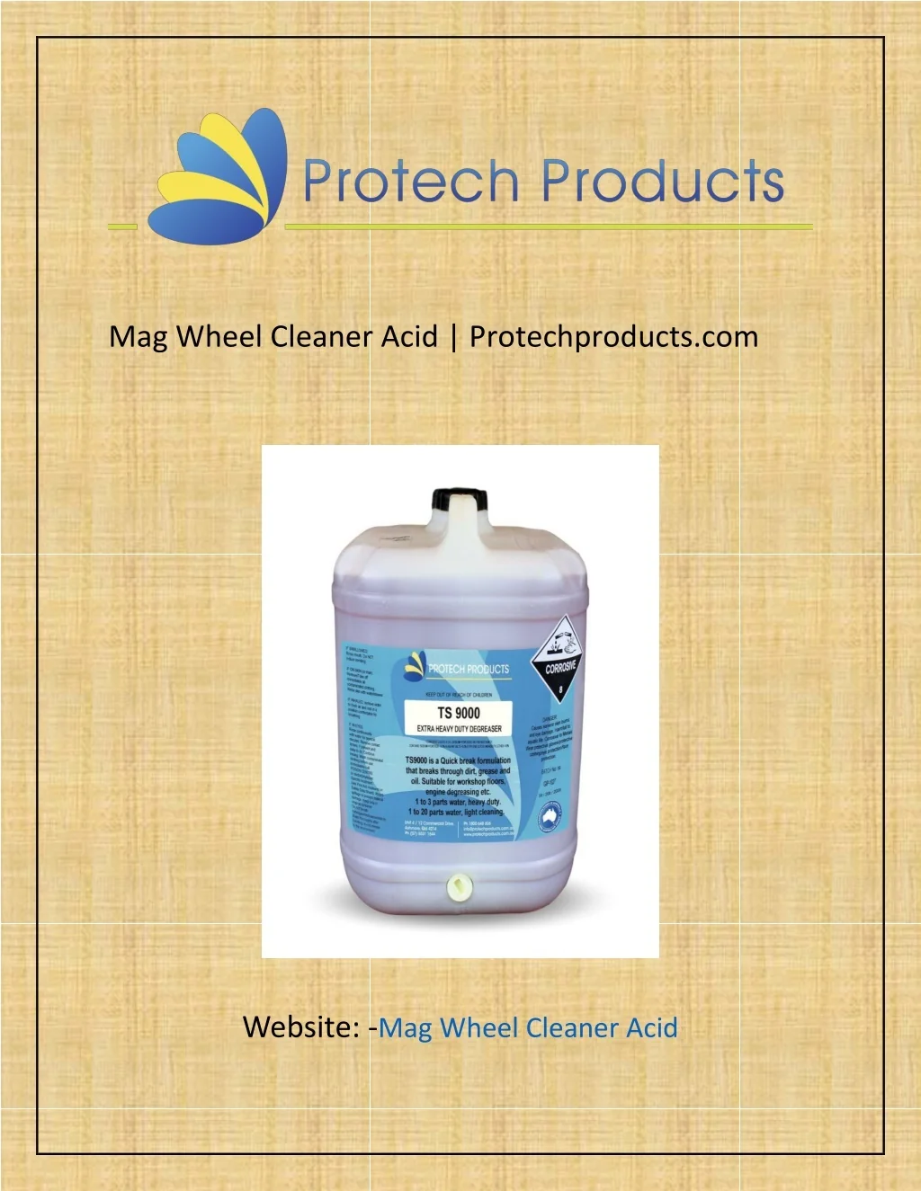 PPT - Mag Wheel Cleaner Acid | Protechproducts.com PowerPoint ...