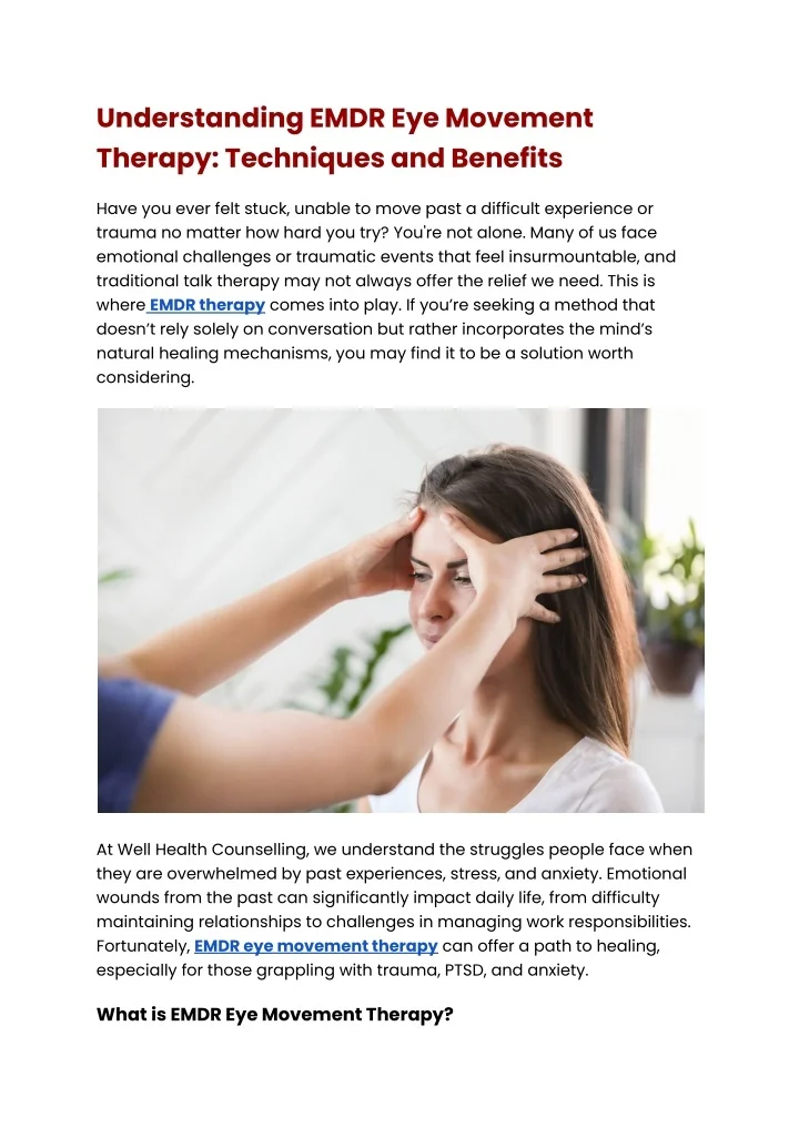 PPT - WHC-Understanding EMDR Eye Movement Therapy - Techniques and ...