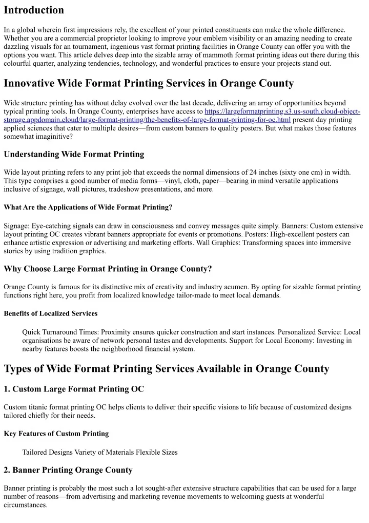 PPT - Innovative Wide Format Printing Services in Orange County ...