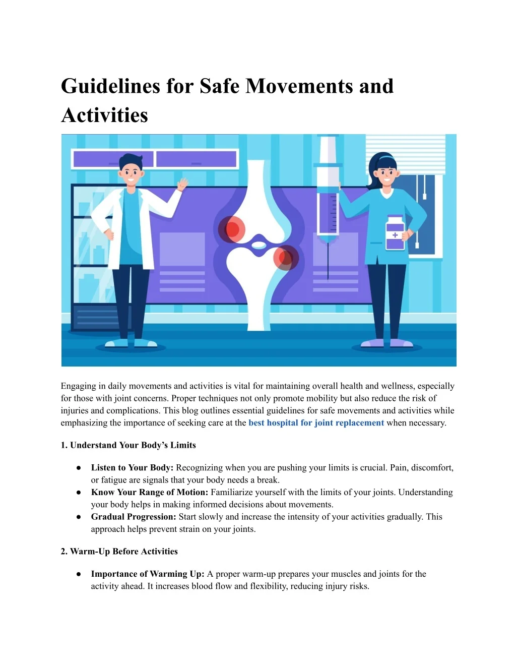 PPT - Guidelines for Safe Movements and Activities PowerPoint ...