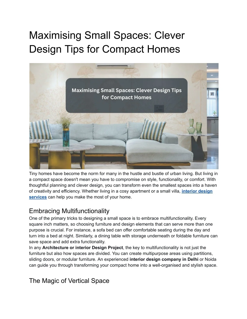 PPT - Maximising Small Spaces_ Clever Design Tips for Compact Homes ...
