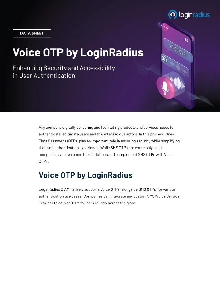 PPT - Secure Your Accounts with Voice OTP by LoginRadius PowerPoint Presentation - ID:13589465