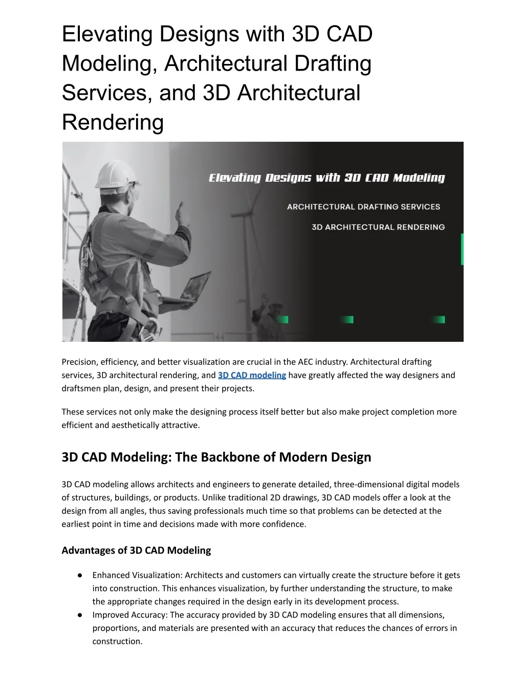 PPT - Elevating Designs with 3D CAD Modeling, Architectural Drafting ...