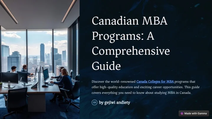 PPT - Top International Canada Colleges for MBA PowerPoint Presentation ...
