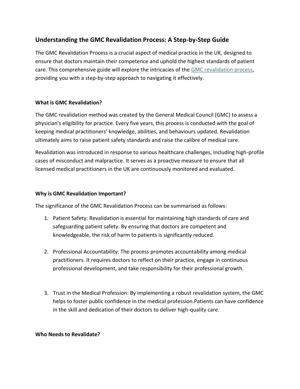PPT - Understanding the GMC Revalidation Process- A Step-by-Step Guide ...