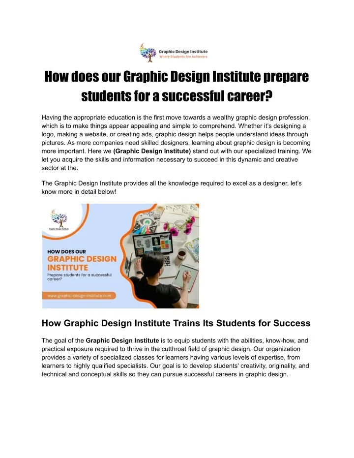 PPT - How does our Graphic Design Institute prepare students for a ...