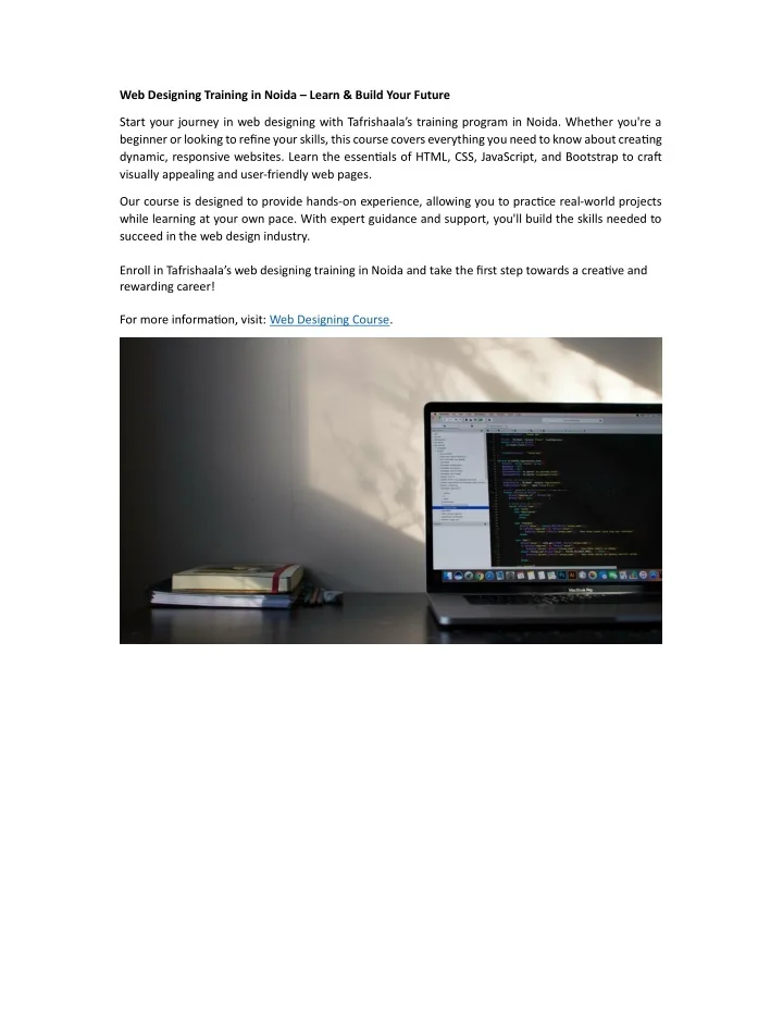 PPT - Web Designing Training in Noida – Learn & Build Your Future PowerPoint Presentation - ID ...