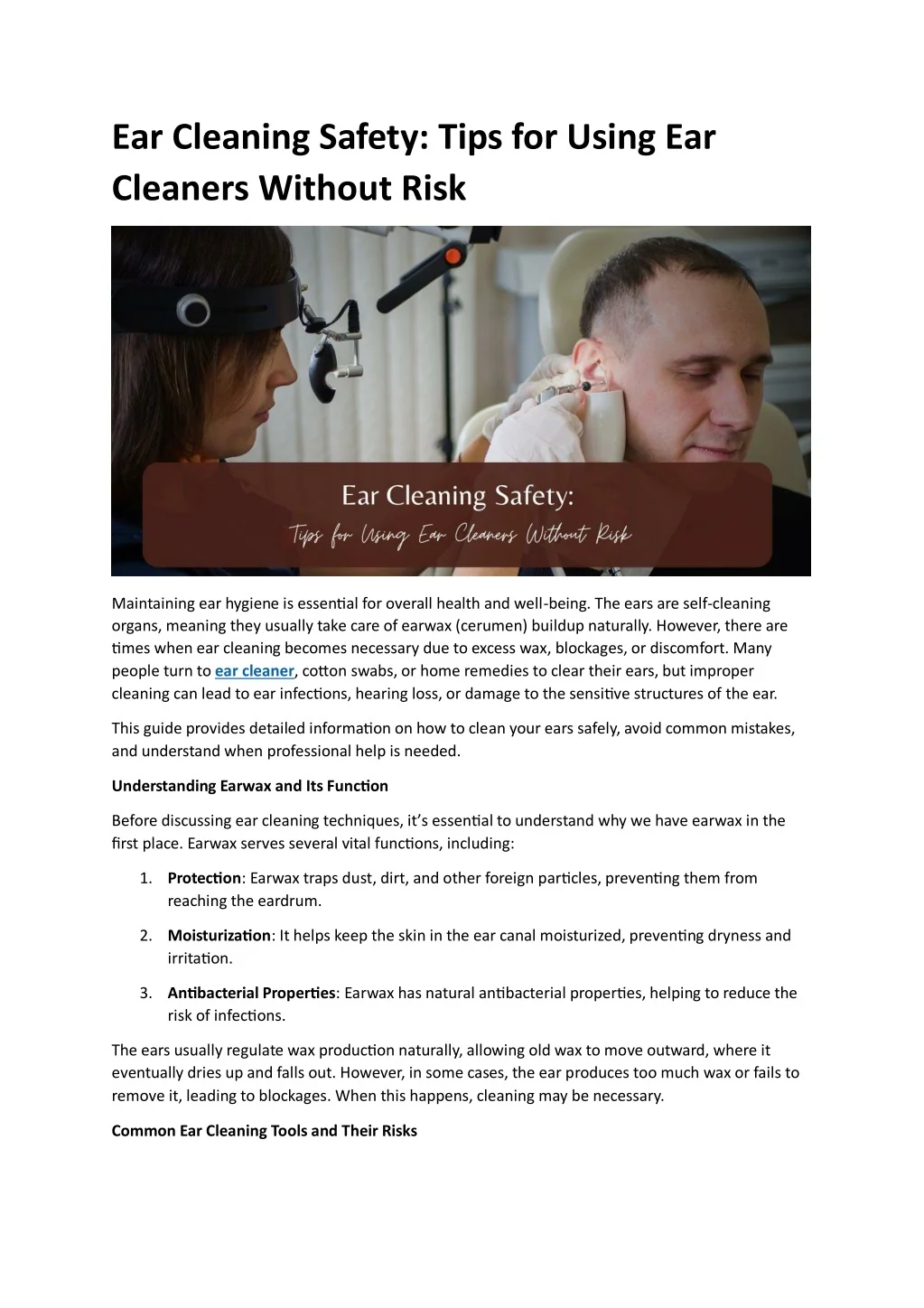 PPT - Ear Cleaning Safety: Tips for Using Ear Cleaners Without Risk ...