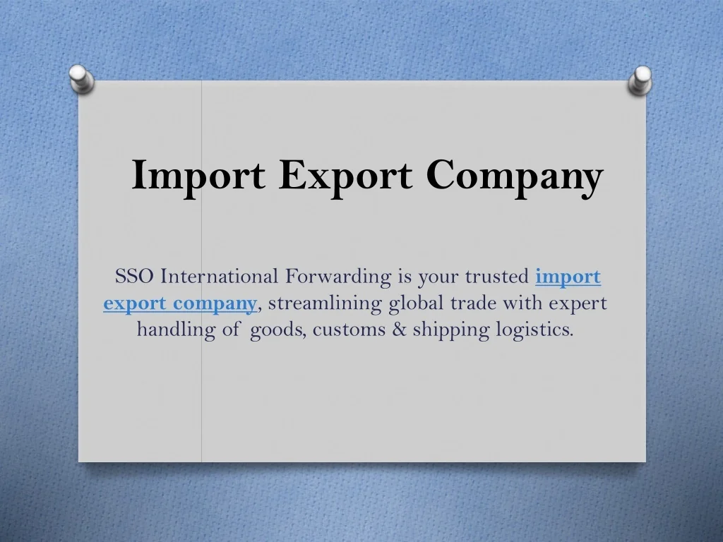 PPT - Import Export Company PowerPoint Presentation, free download - ID ...