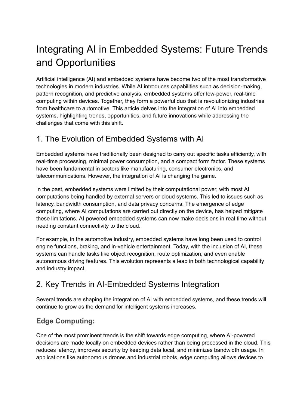PPT - Integrating AI in Embedded Systems_ Future Trends and ...