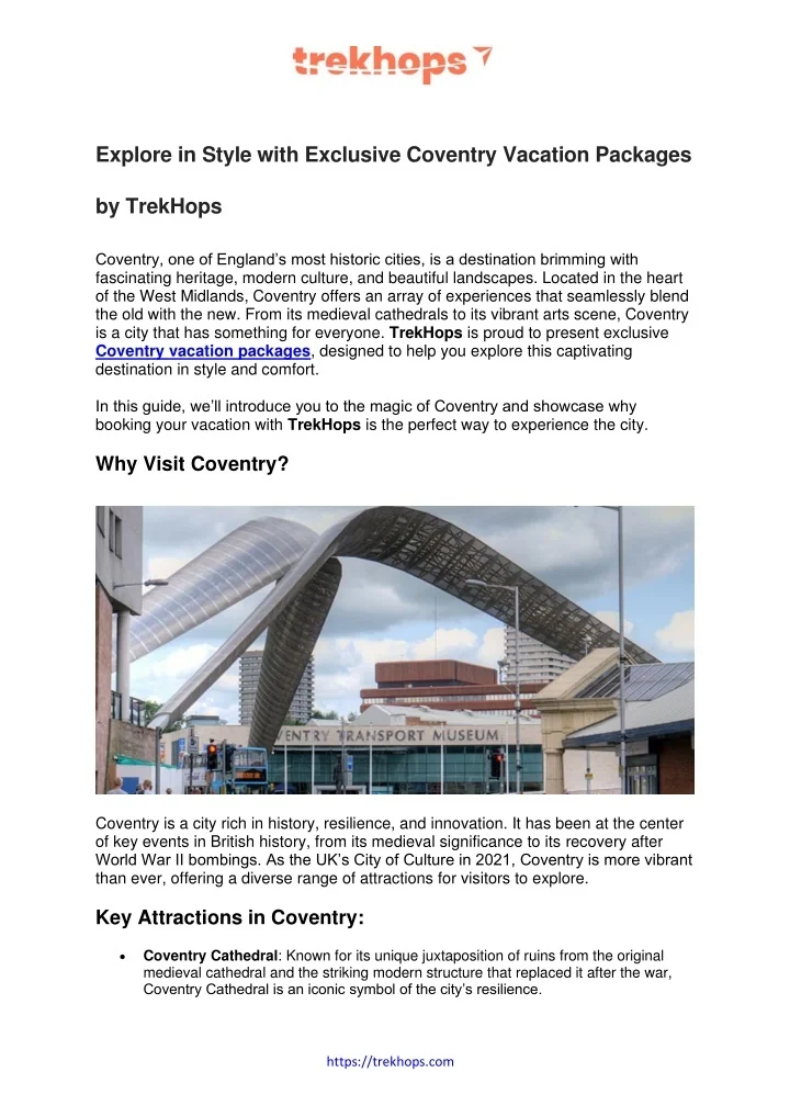 PPT - Explore in Style with Exclusive Coventry Vacation Packages by ...