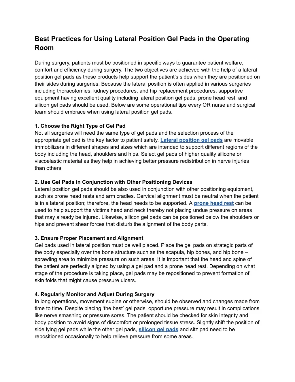PPT - Best Practices for Using Lateral Position Gel Pads in the ...