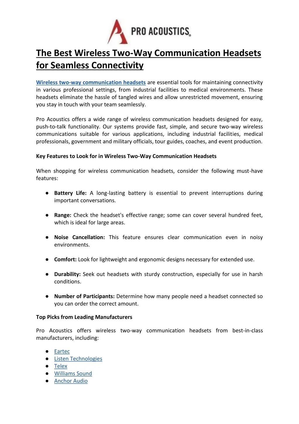 PPT - The Best Wireless Two-Way Communication Headsets for Seamless ...