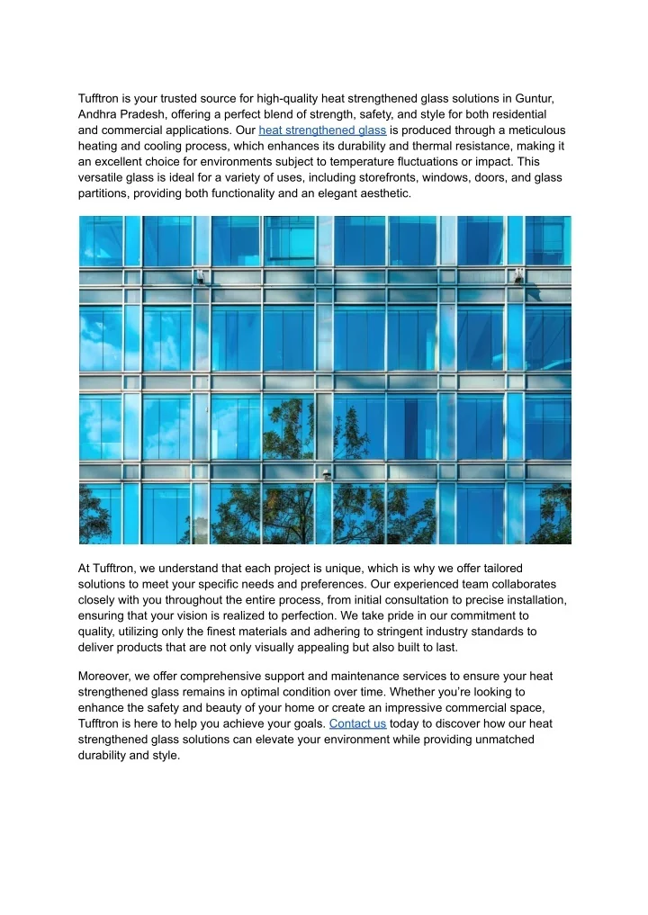 PPT - heat strengthened glass in guntur PowerPoint Presentation, free ...