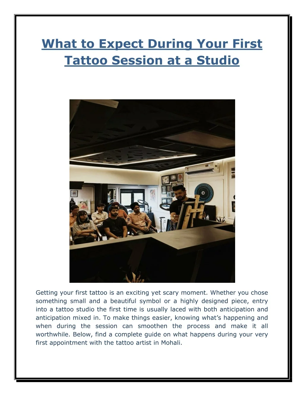 PPT - What to Expect During Your First Tattoo Session at a Studio ...