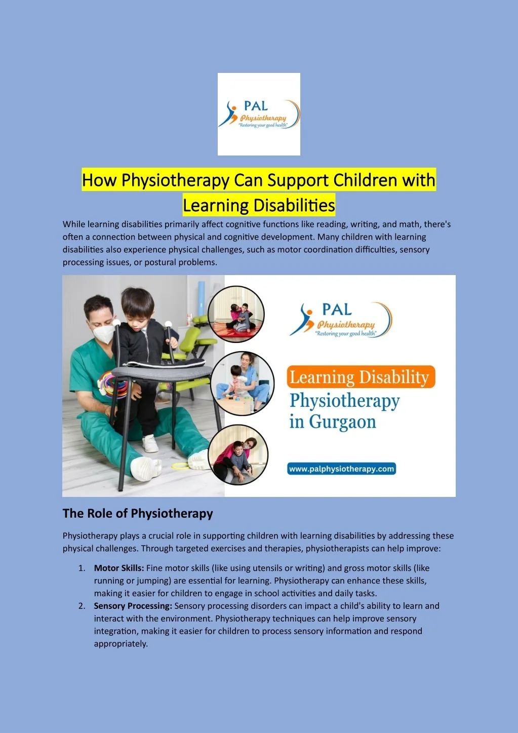 PPT - How Physiotherapy Can Support Children with Learning Disabilities ...