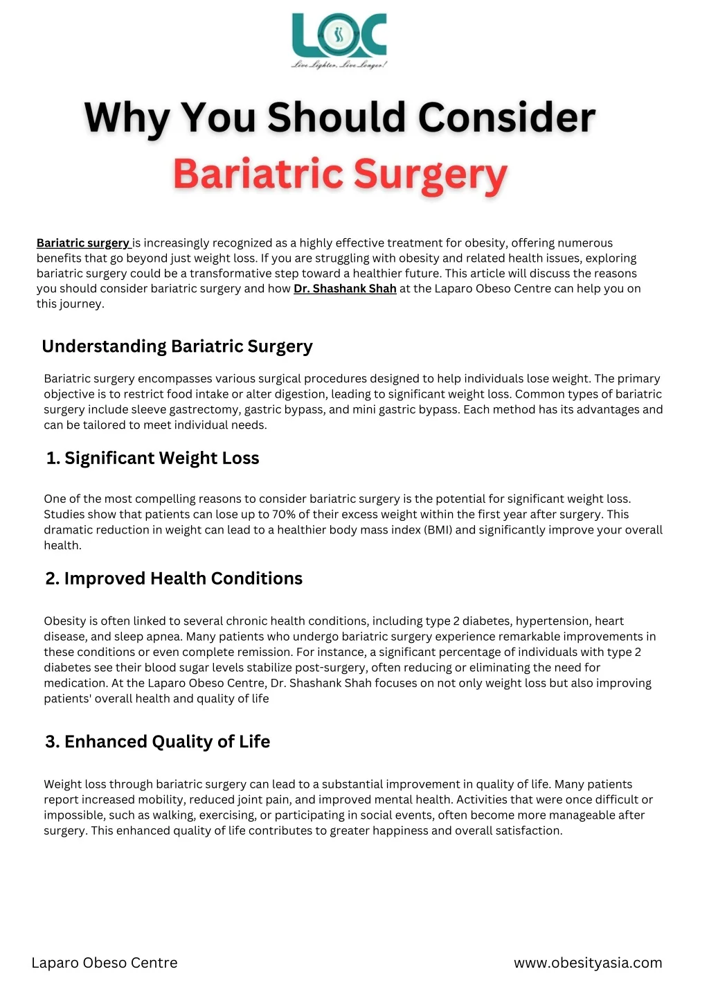 PPT - Why You Should Consider Bariatric Surgery PowerPoint Presentation ...