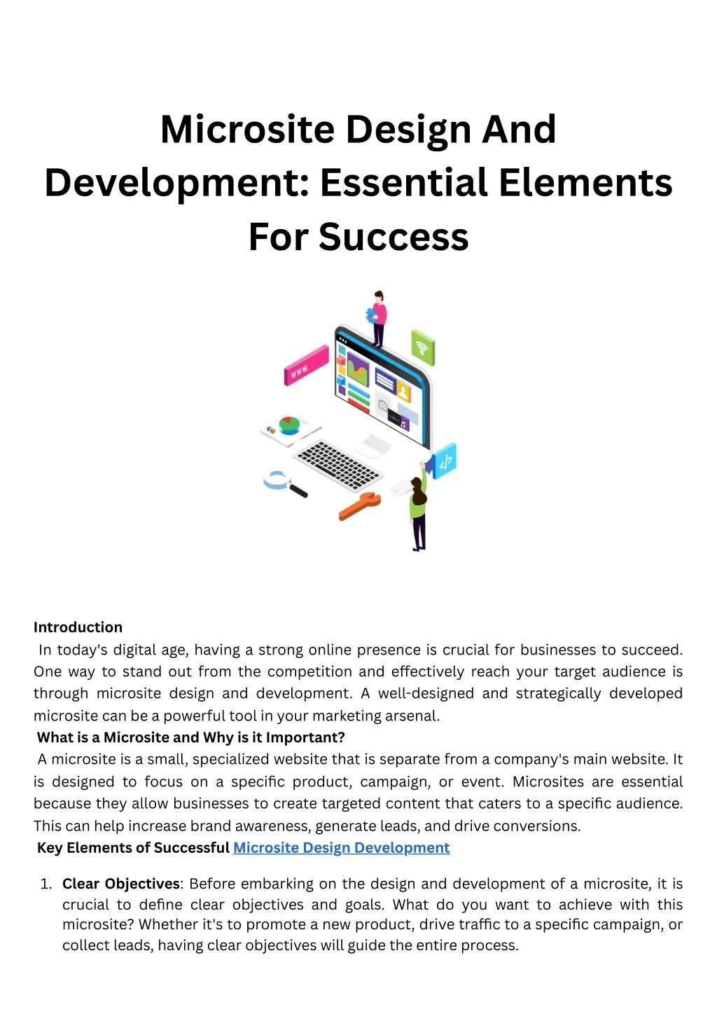 PPT - Microsite Design And Development Essential Elements For Success PowerPoint Presentation ...