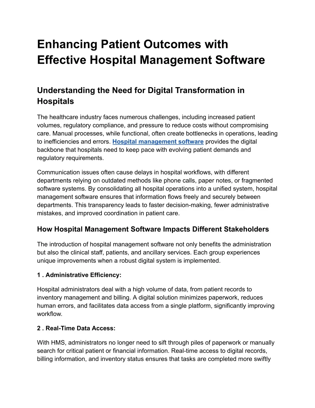 PPT - Enhancing Patient Outcomes with Effective Hospital Management ...