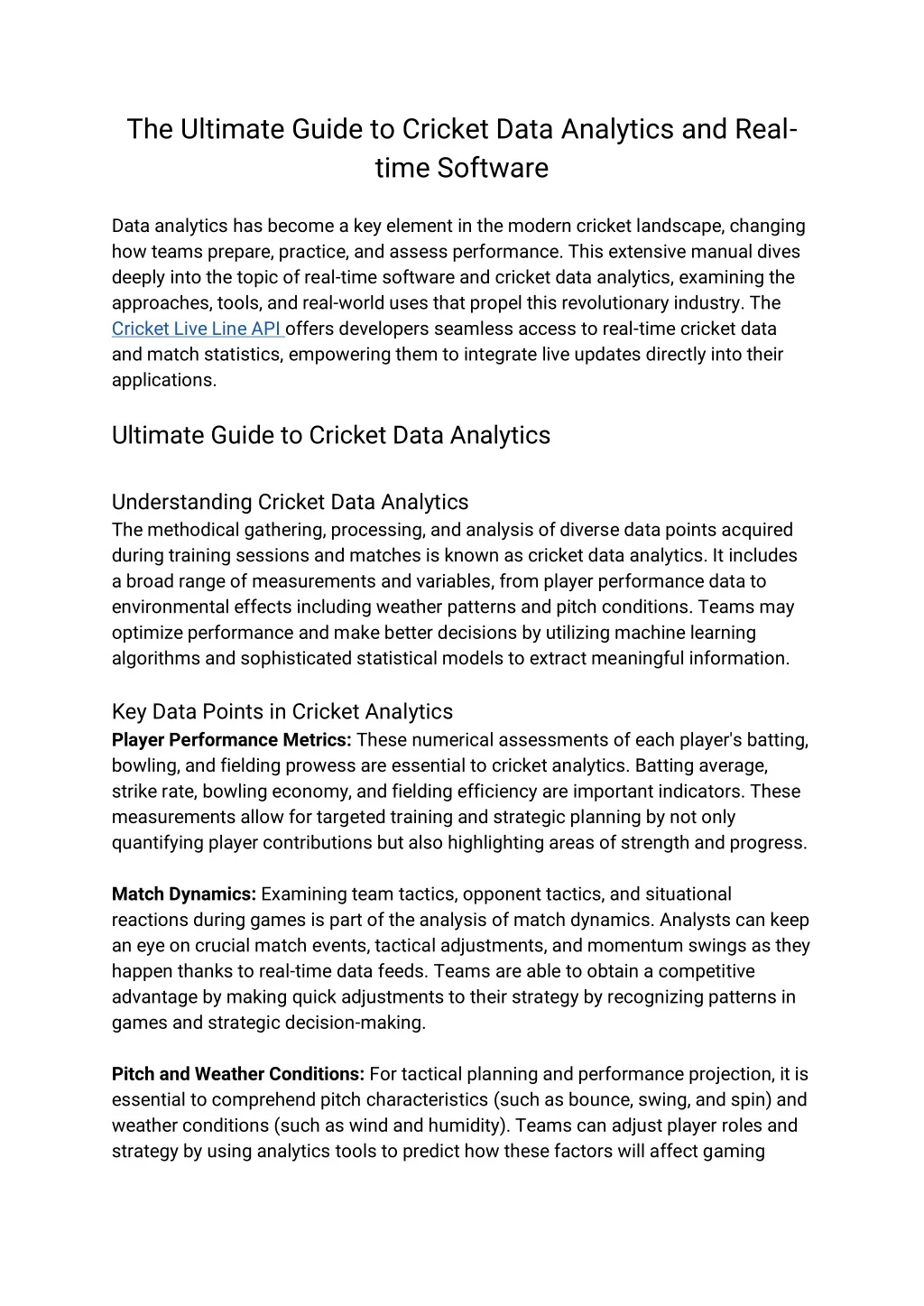 PPT - The Ultimate Guide to Cricket Data Analytics and Real-time ...