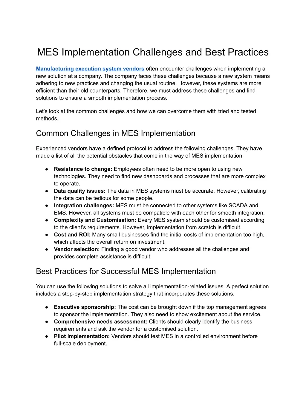 PPT - Prescient- MES Implementation Challenges and Best Practices ...