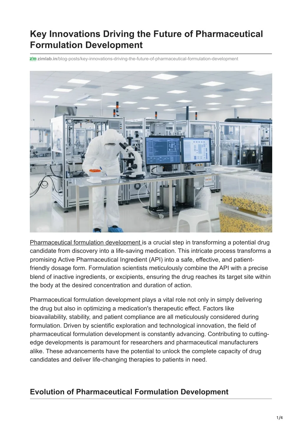 PPT - Key Innovations Driving the Future of Pharmaceutical Formulation ...
