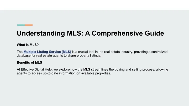 PPT - Unlocking the Power of MLS: Your Guide at Effective Digital Help ...