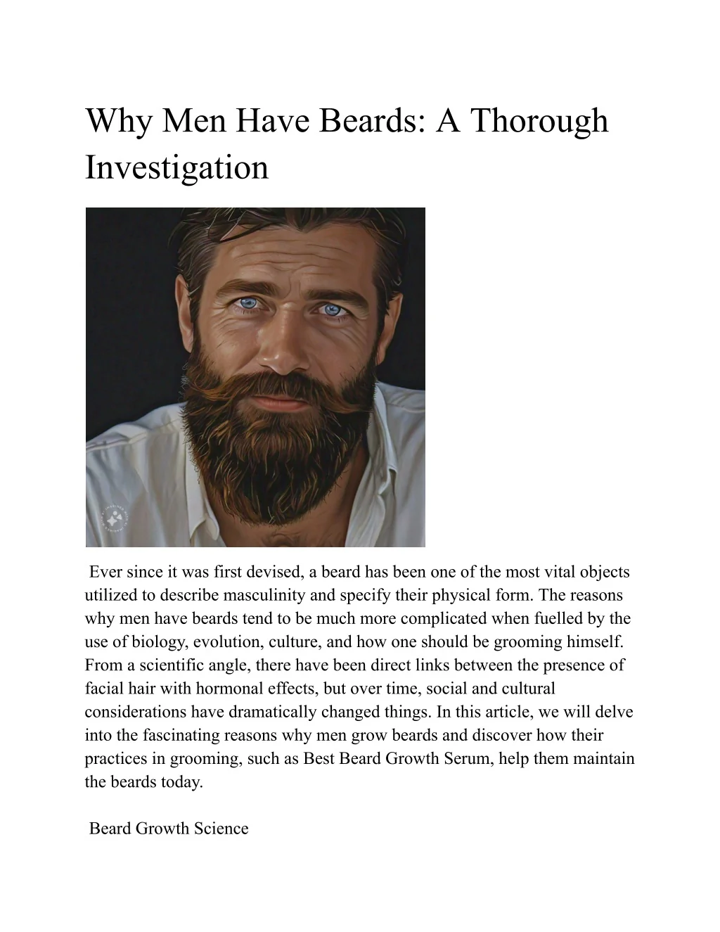 PPT - Why Men Have Beards: A Thorough Investigation PowerPoint ...