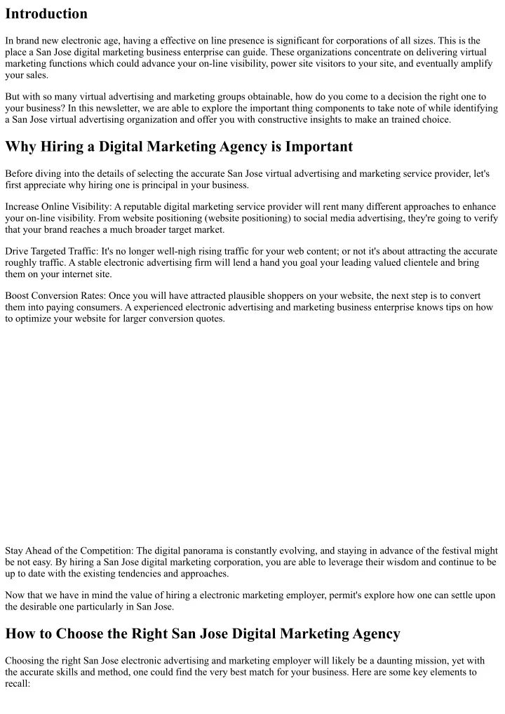 PPT - How to Choose the Right San Jose Digital Marketing Agency ...