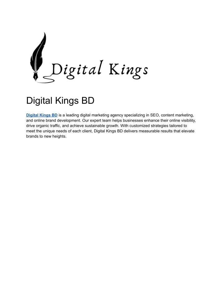 PPT - Expert SEO & Digital Solutions - Digital Kings BD PowerPoint Presentation - ID:13613143