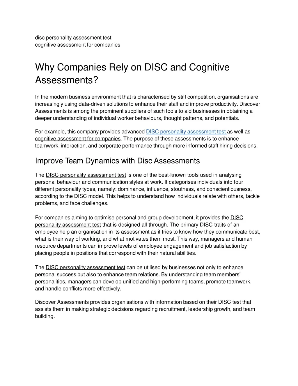 PPT - disc personality assessment test (1) PowerPoint Presentation ...
