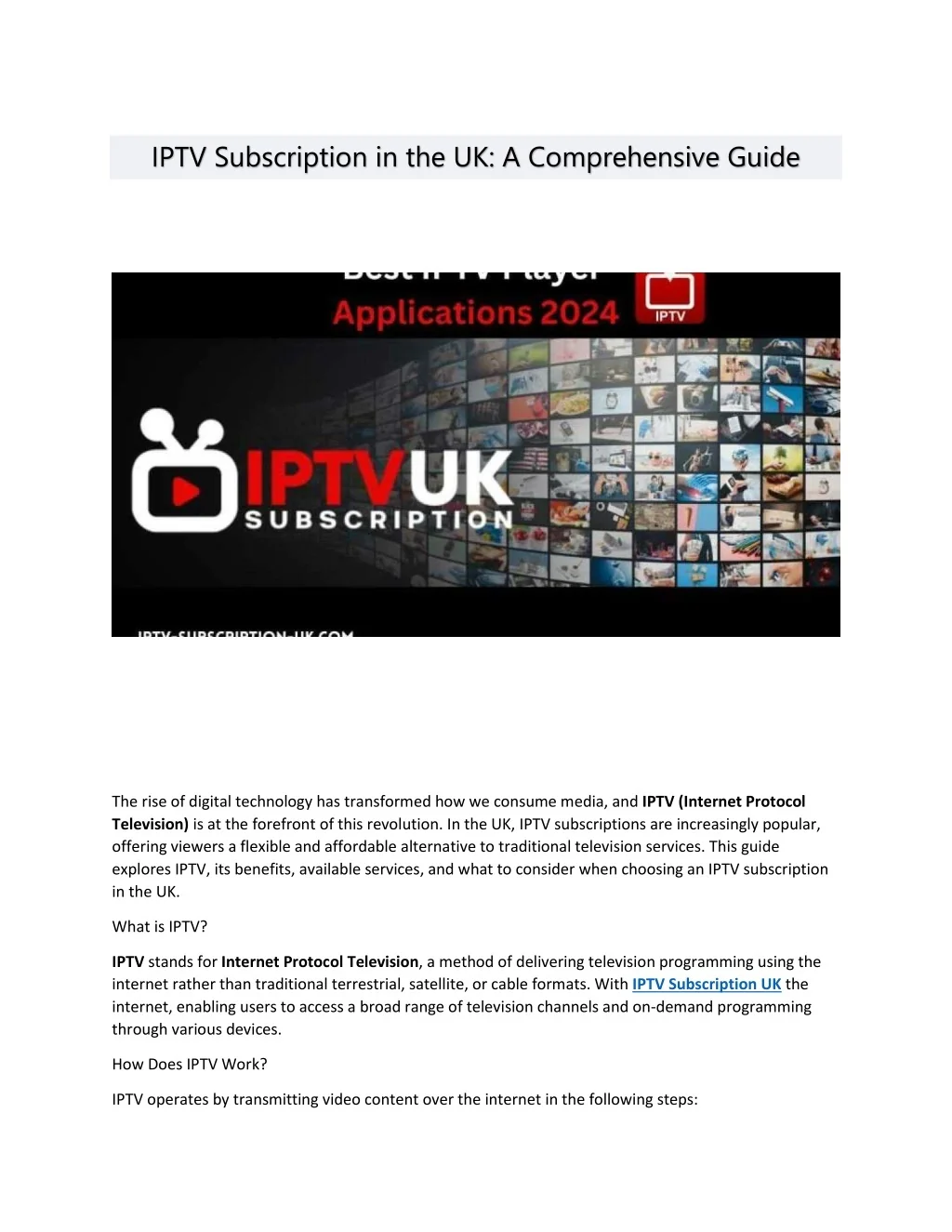 PPT - IPTV Subscription in the UK: A Comprehensive Guide PowerPoint Presentation - ID:13616710