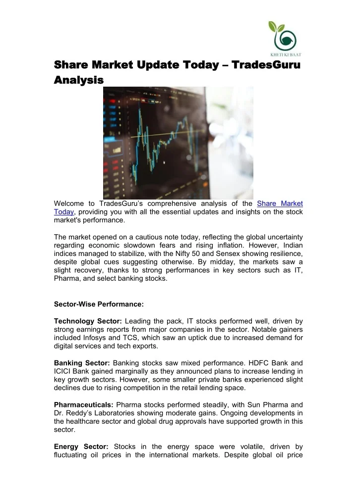 PPT - Share Market Update Today – TradesGuru Analysis PowerPoint ...