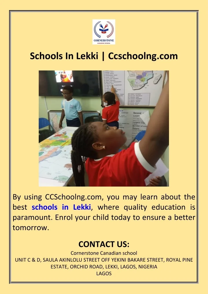 PPT - Schools In Lekki Ccschoolng.com PowerPoint Presentation, free ...