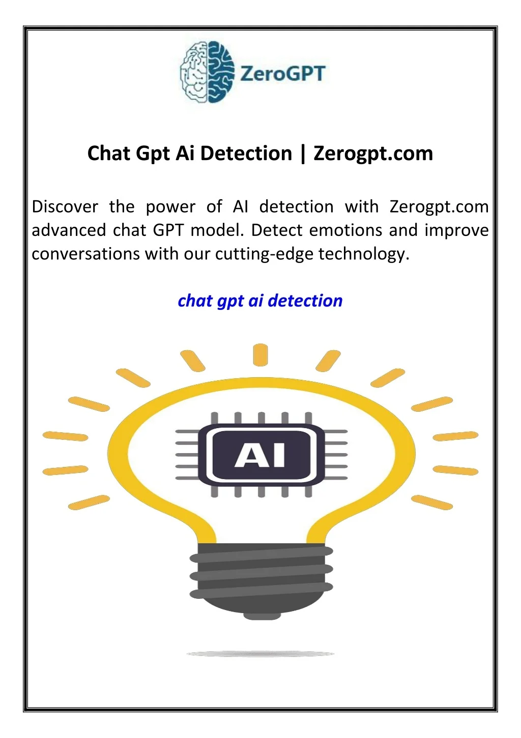 PPT - Chat Gpt Ai Detection Zerogpt.com PowerPoint Presentation, free download - ID:13620922