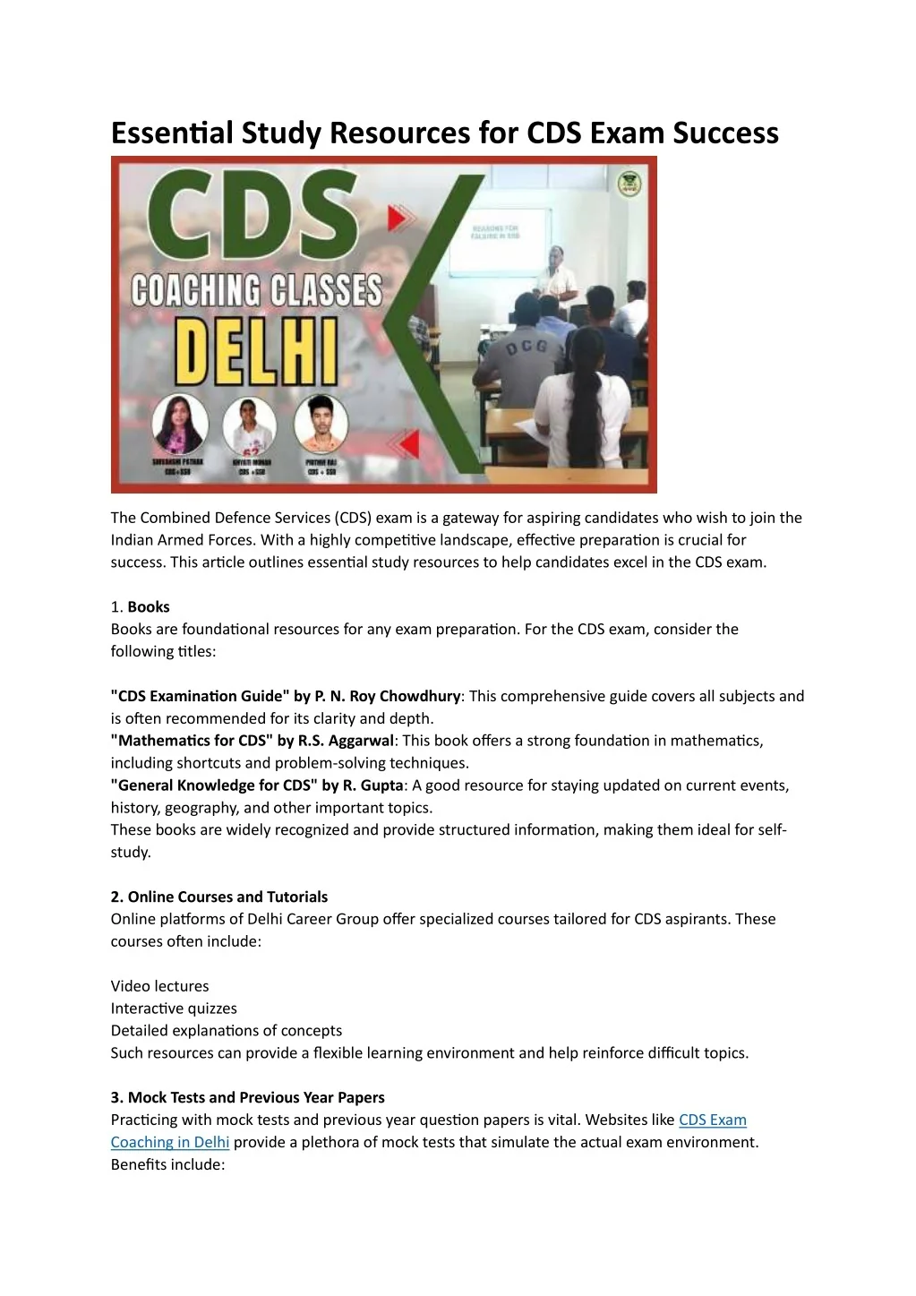 PPT - Essential Study Resources for CDS Exam Success PowerPoint ...
