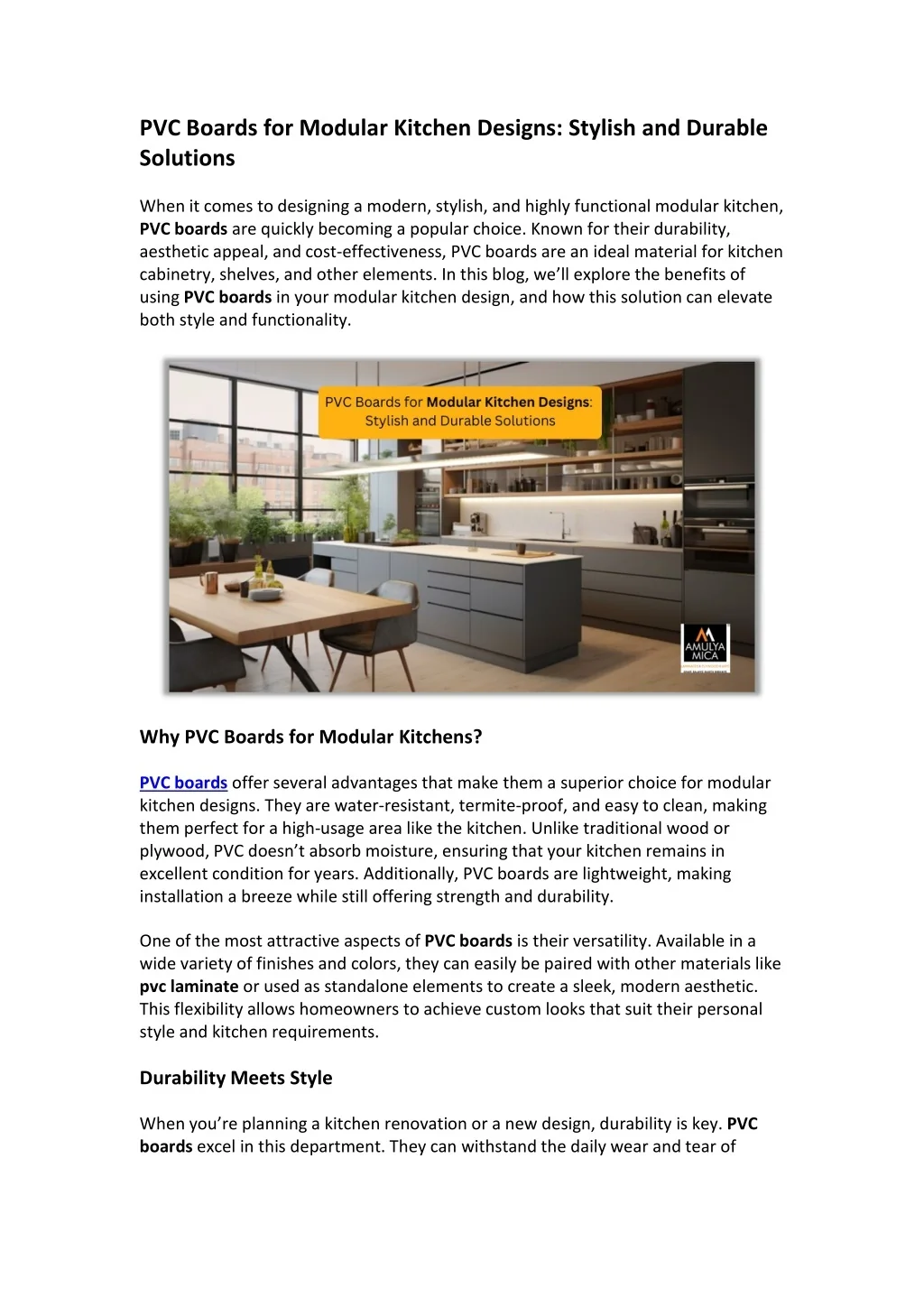PPT - PVC Boards for Modular Kitchen Designs Stylish and Durable ...